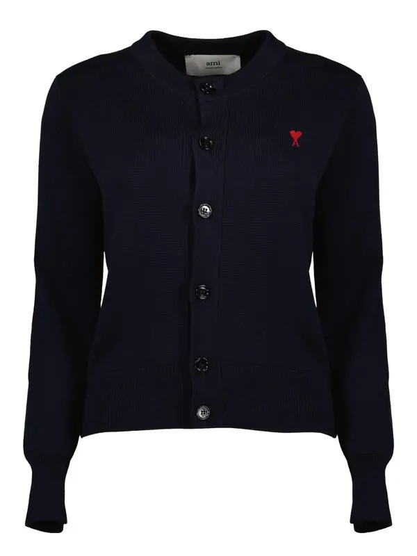 Ami De Coeur Knitted Cardigan - Black