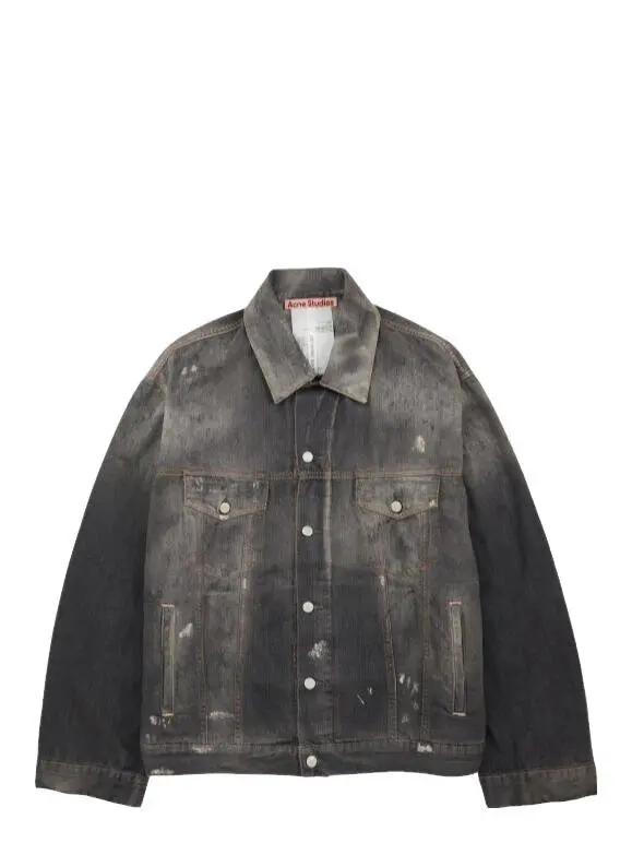 Acne Studios Distressed Denim Button-up Jacket - Black