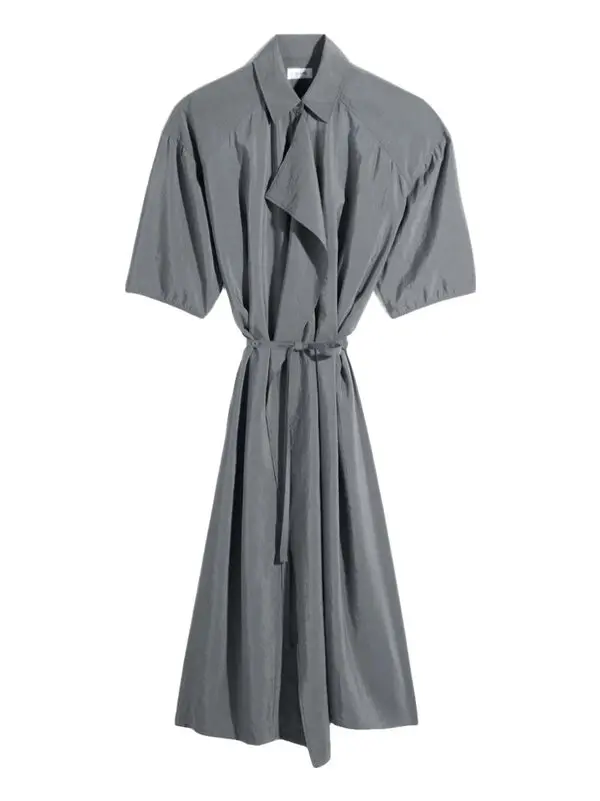 LEMAIRE Short Sleeve Shirt Dress - Aluminum