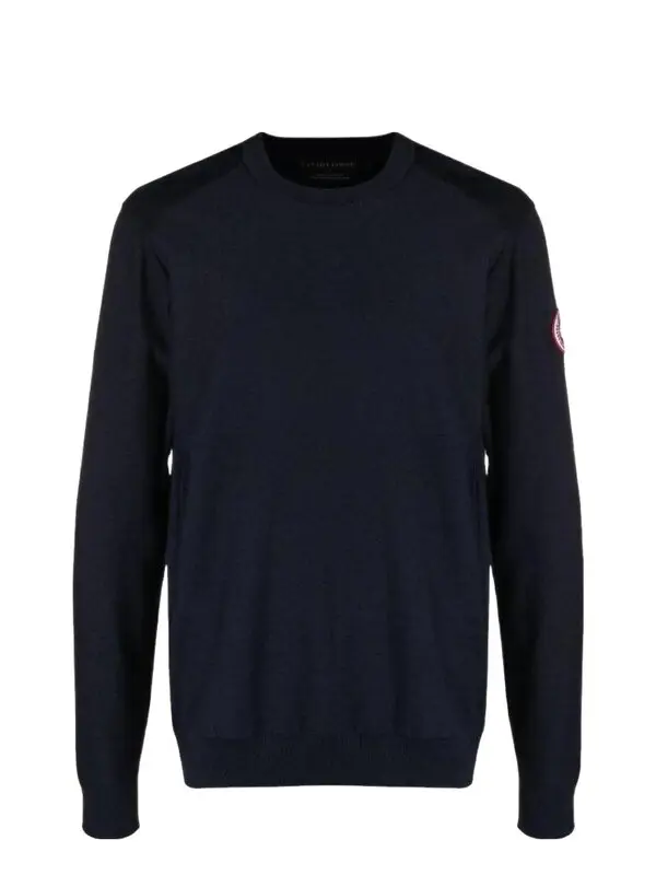 Canada Goose Crewneck Sweatshirt With Arm Logo Patch - Navy Blue