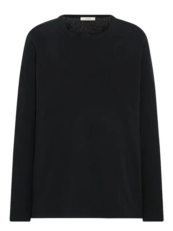 THE ROW Floris Cotton Sweater - Black