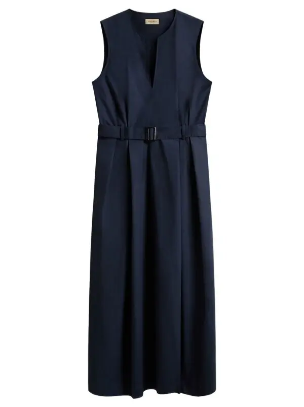 Woolrich Sleeveless V-neck Belted Dress - Black