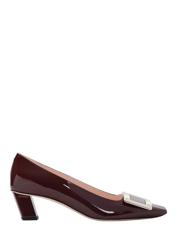ROGER VIVIER Belle Vivier Buckle Pumps - Bordeaux Scuro