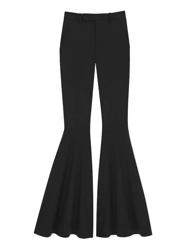 Saint Laurent Low-waisted Flared Trousers - Black