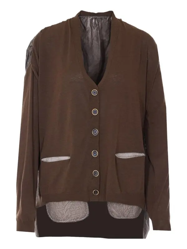 UMA WANG Long Sleeve Cardigan - Green