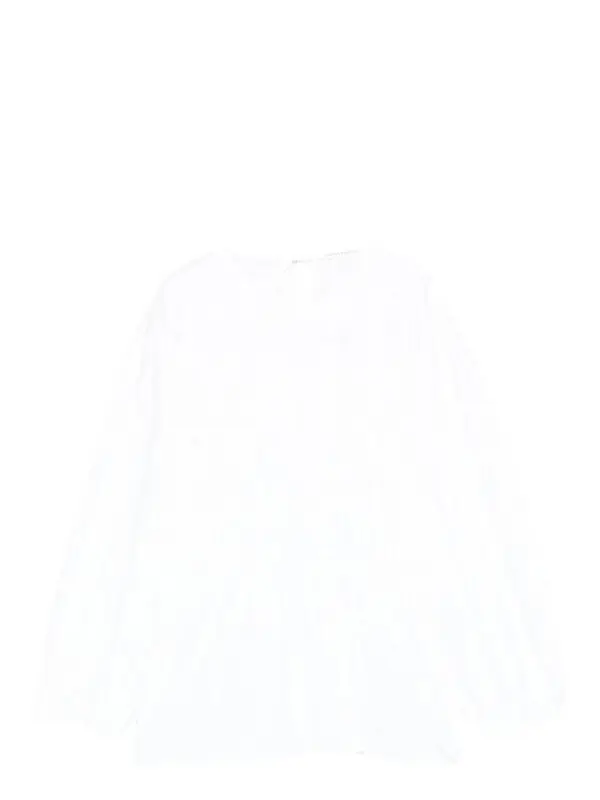Cecilie Bahnsen Gathered Round Neck Top - White