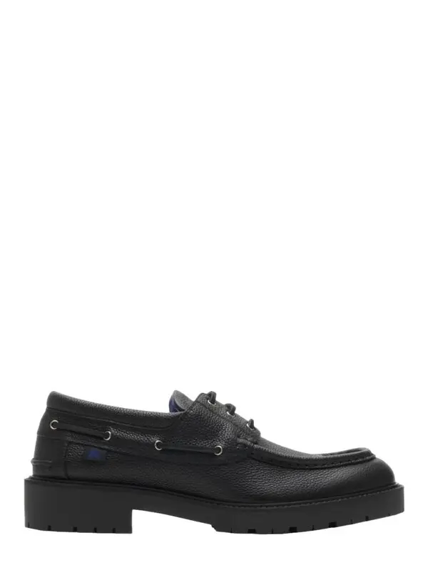 Burberry Raft Lace-up Boat Shoe - Black
