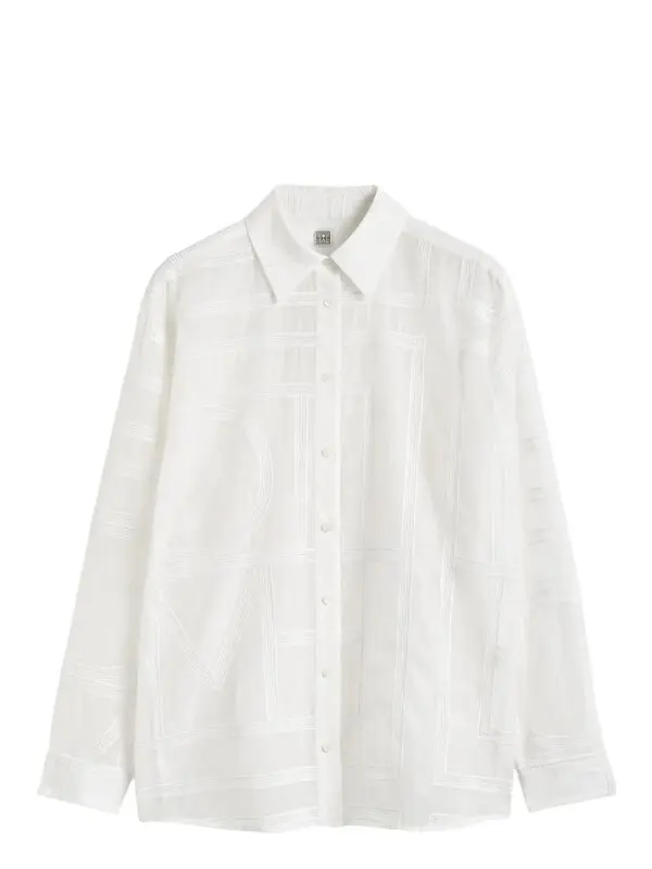 TOTEME Geometric Pattern Shirt - White