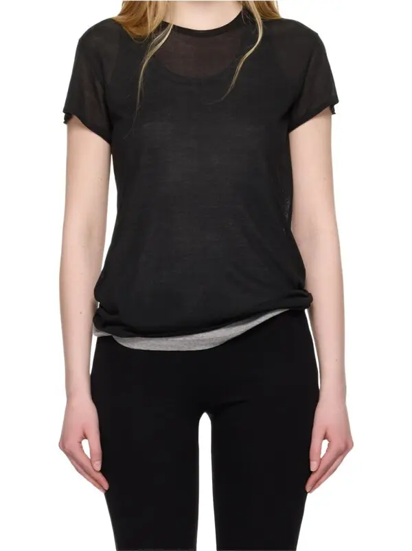 TOTEME Silk T-shirt - Black
