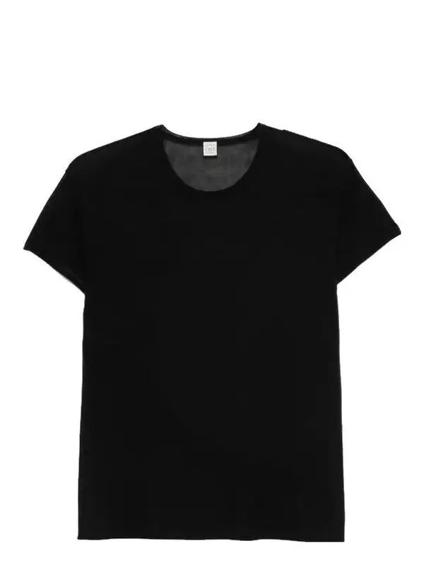 TOTEME Silk T-shirt - Black