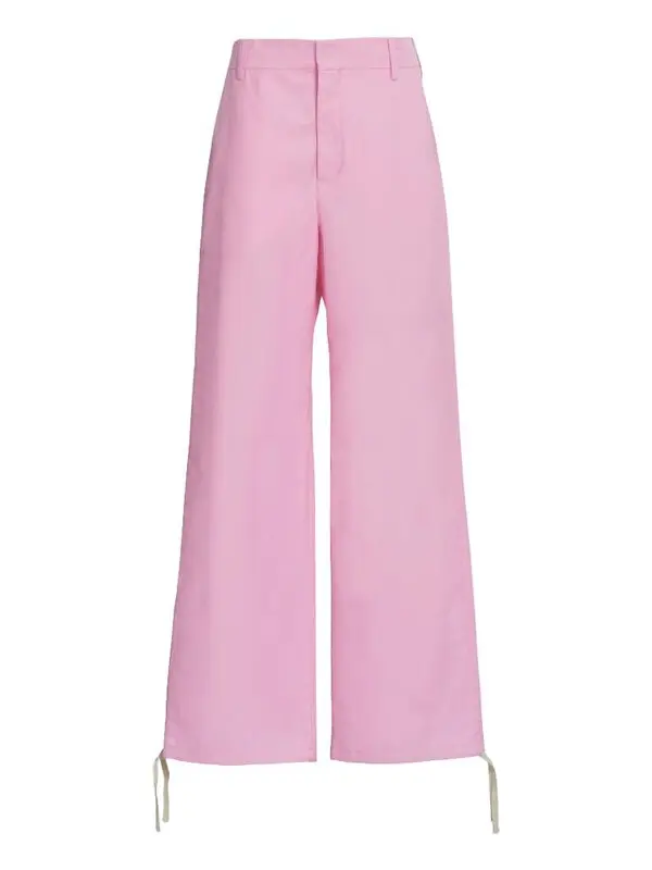 Marni High-waist Logo-embroidered Trousers - Pink