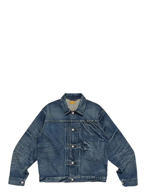 HUMAN MADE Denim Work Jacket With Embroidered Duck Motif - Indigo