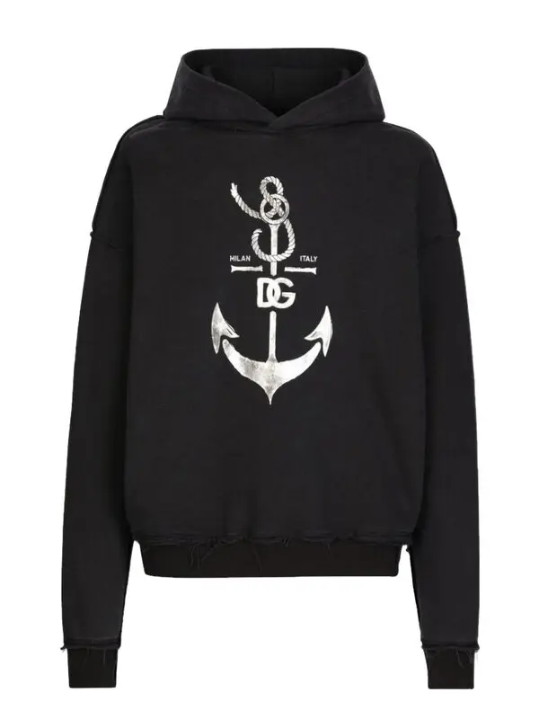 Dolce & Gabbana Graphic Print Hoodie - Blue