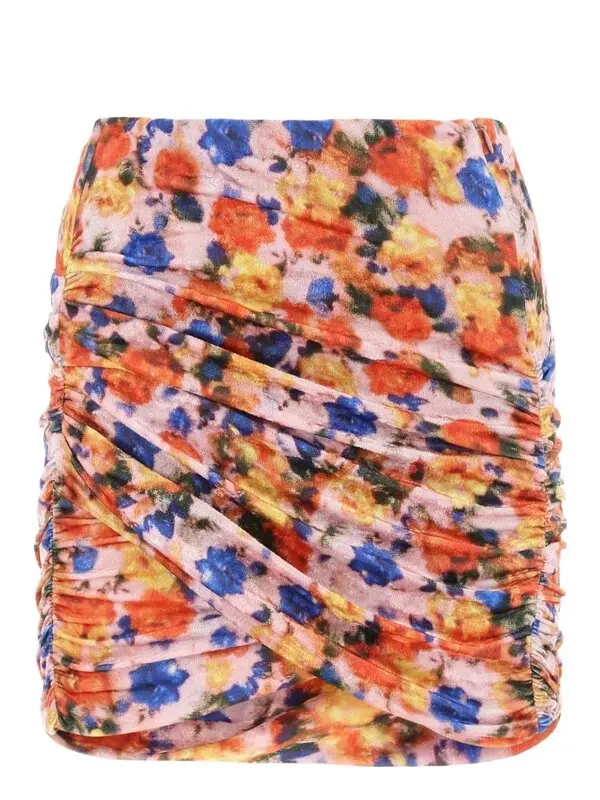 Isabel Marant Étoile High Waist Ruched Mini Skirt - Brown