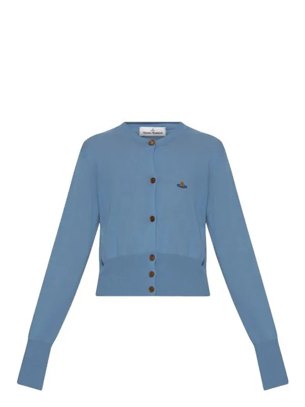VIVIENNE WESTWOOD Orb Logo Buttoned Cardigan - Blue