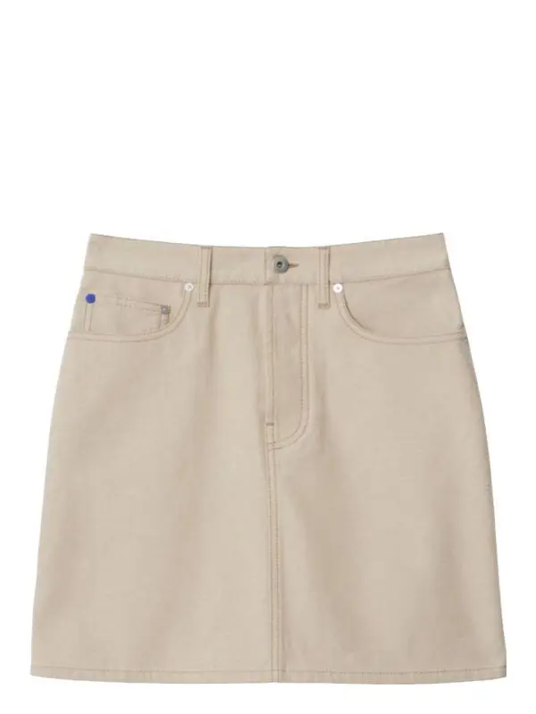 Burberry Equestrian Knight Denim Mini Skirt - Rubble