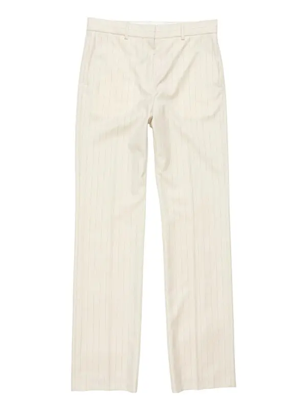 Acne Studios Wool Pinstripe Trousers - Beige