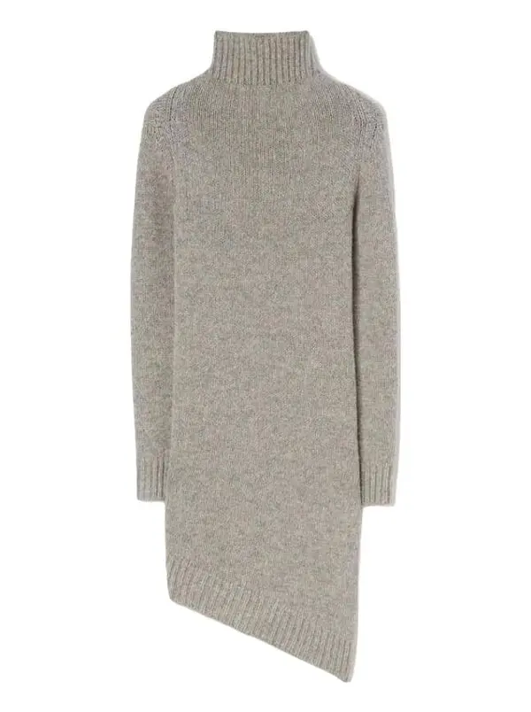 JIL SANDER Asymmetrical Roll Neck Pullover - Gray