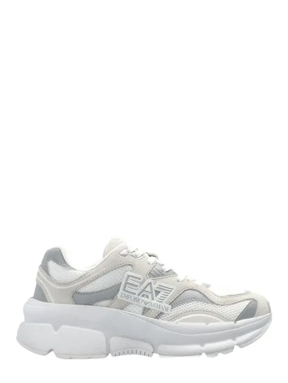 EA7 Mesh Panelled Chunky Sneakers - White