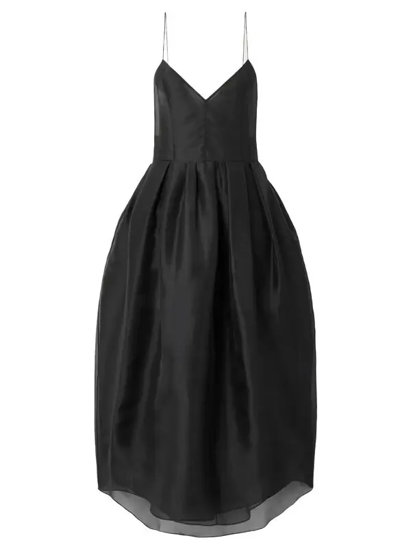 Khaite Colette Silk Organza Dress - Black