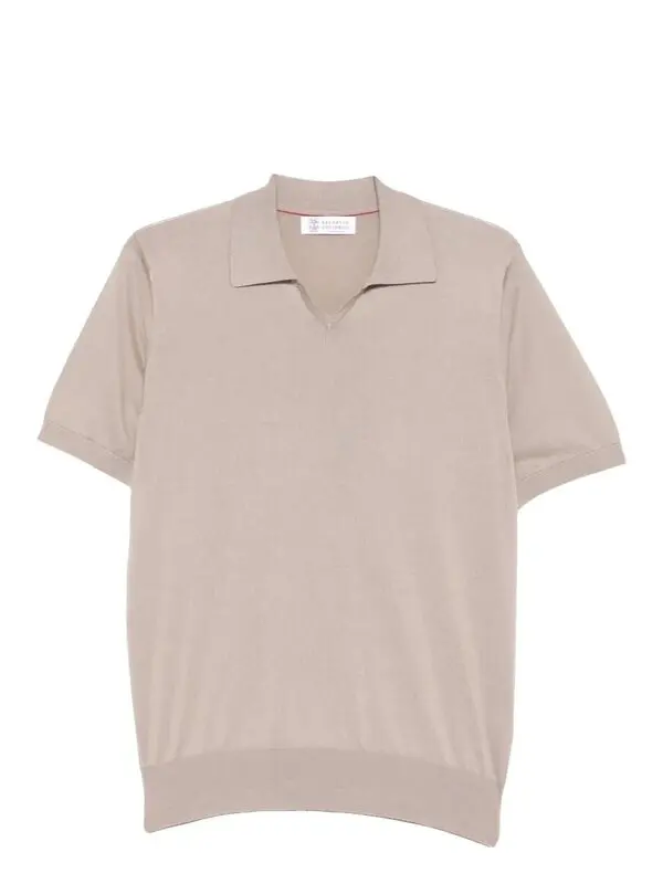 Brunello Cucinelli Short-sleeved Polo Shirt - Nude