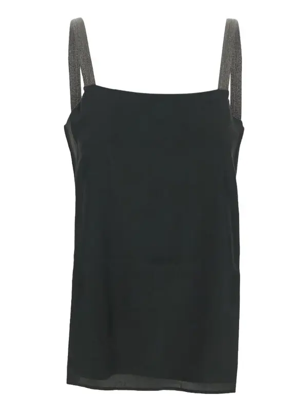 Fabiana Filippi Square Neck Sleeveless Top - Black