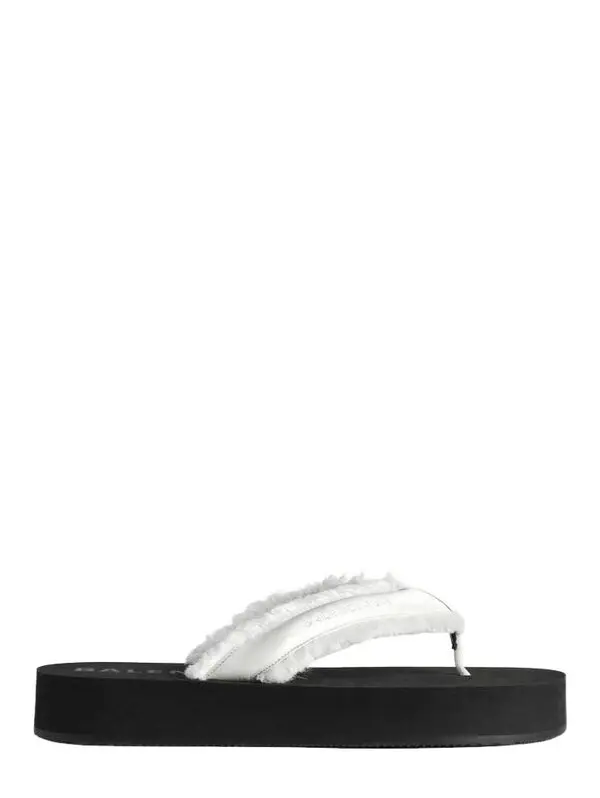 Balenciaga Frayed Platform Flip-flops - Off White