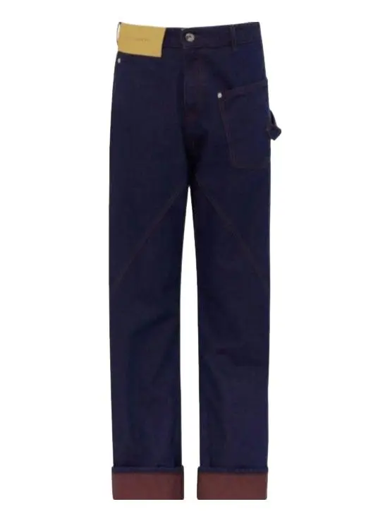 J.W.ANDERSON Jw Anderson Turn Up Twisted Workwear Jeans - Blue