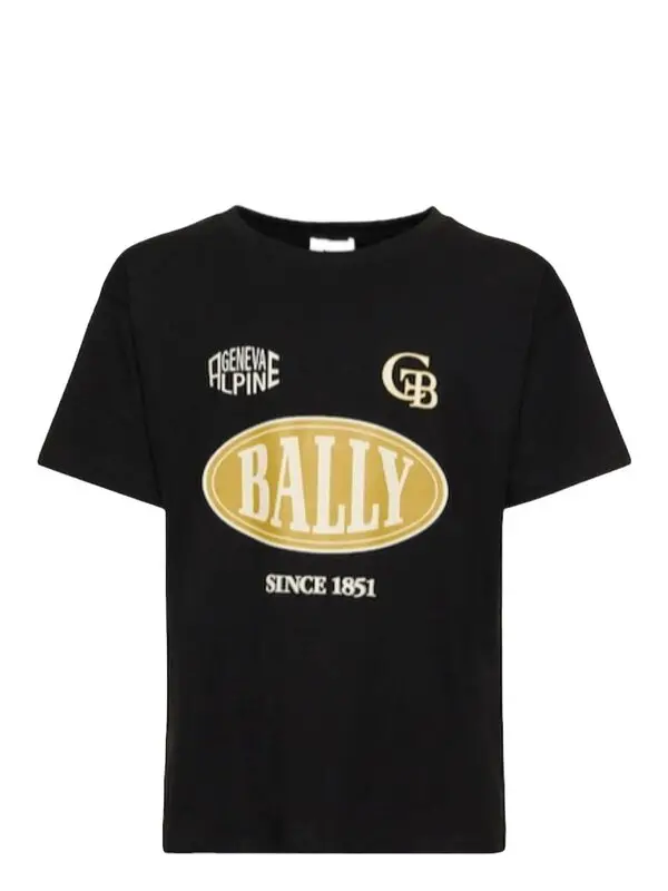 Bally Logo Cotton T-shirt - Black