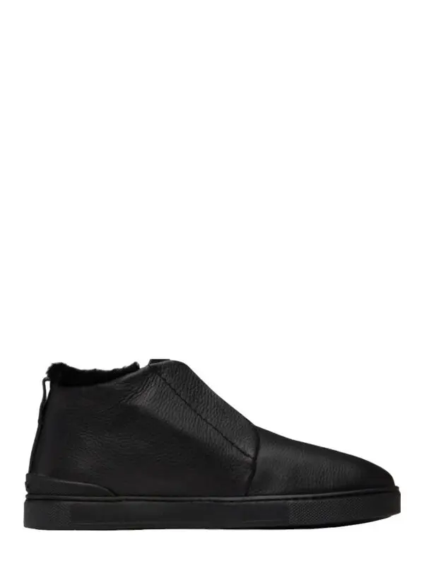 Zegna Logo Casual Sneakers - Black