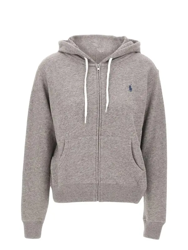 Polo Ralph Lauren Full-zip Hoodie With Drawstring - Gray