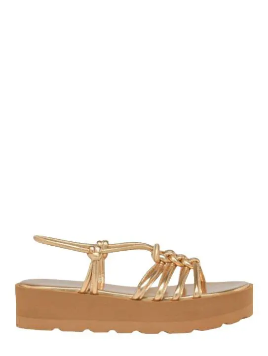 GIANVITO ROSSI Hebe Slingback Strap Sandals - Golden