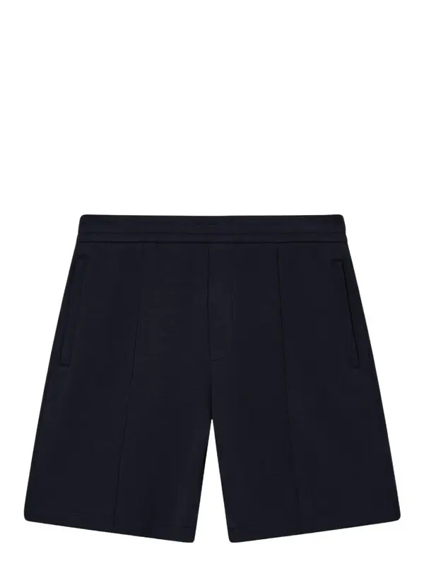Emporio Armani Tailored Pleated Shorts - Navy Blue