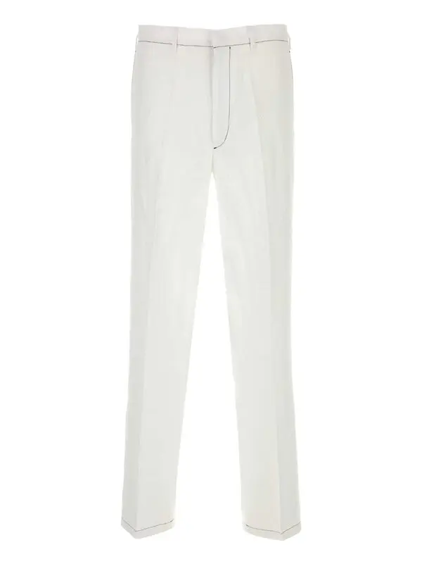 Prada Pleated Tailored Trousers - White