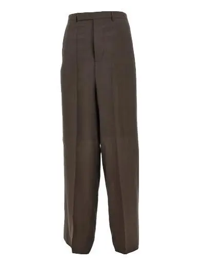 Rick Owens Tailored Pleated Trousers - Brown