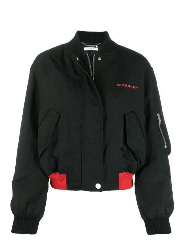 Givenchy Logo Bomber Jacket - Black