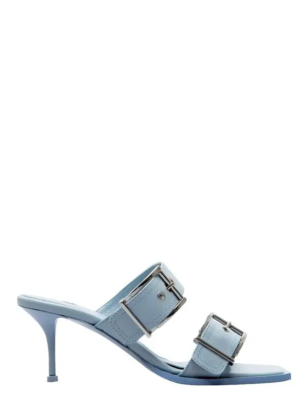 Alexander McQueen Buckled High Heel Sandals - Blue