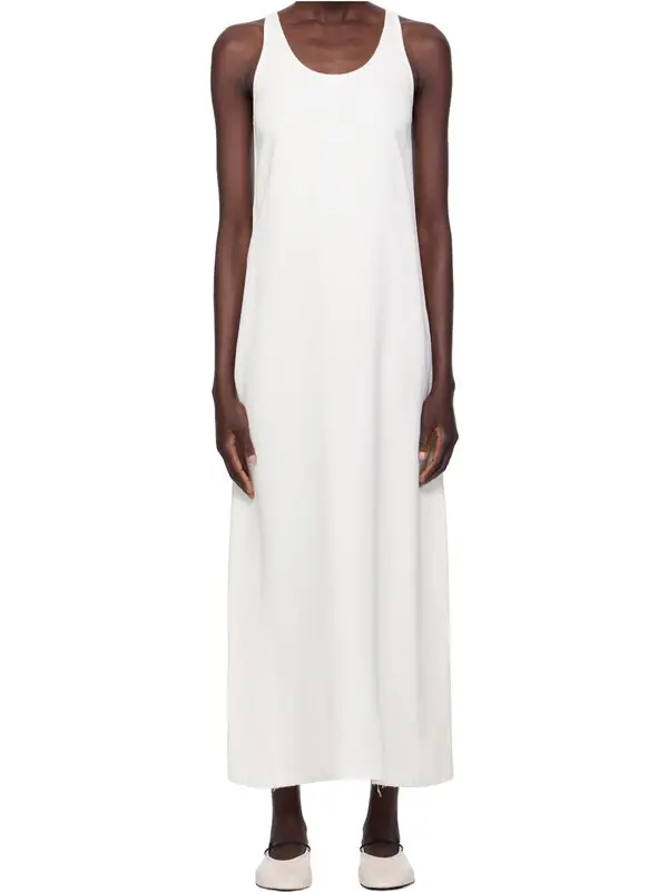 TOTEME Scoop Neck Sleeveless Midi Dress - White