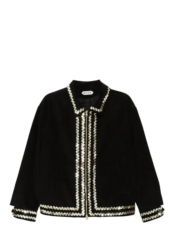BODE Bandstand Jacket With Sequined Trim - Black