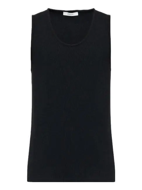 LEMAIRE Ribbed Tank Top - Black