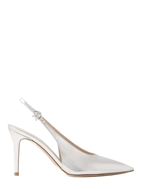 GIANVITO ROSSI 85mm Robbie Slingback Pumps - Silver