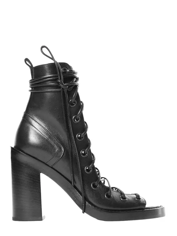 ANN DEMEULEMEESTER Bernardina Lace-up Sandals - Black