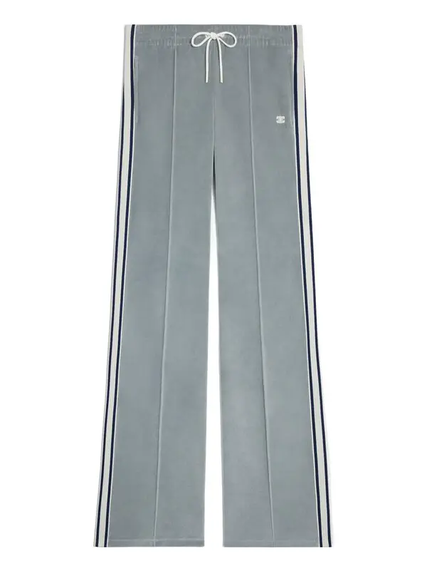 Celine Velvet Jersey Tracksuit Pants - Gray