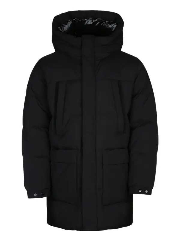 Duvetica Padded Hooded Long Jacket - Black
