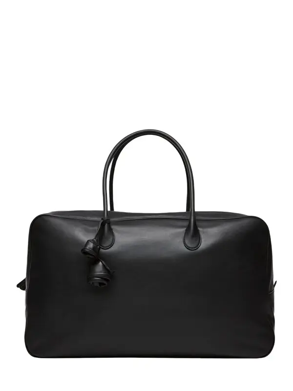 Magda Butrym Brigitte Leather Travel Bag With Flower Charm - Black