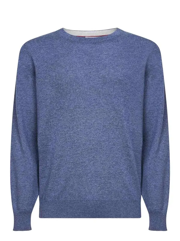 Brunello Cucinelli Crewneck Knitted Jumper - Blue