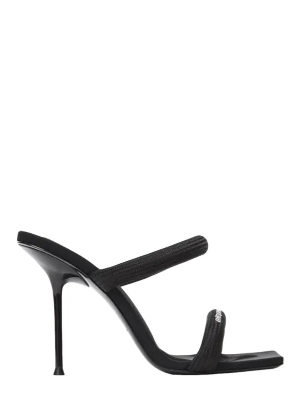Alexander Wang 110mm Stiletto Padded Strap Sandals - Black