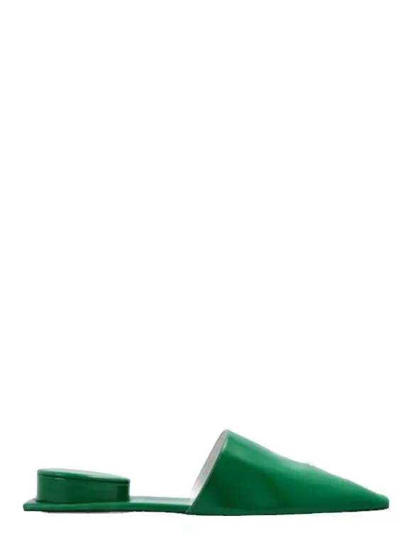 Tory Burch Pierced Leather Mules - Green