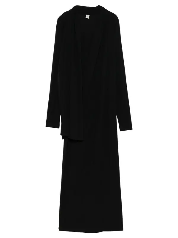 TOTEME Jersey V-neck Dress - Black