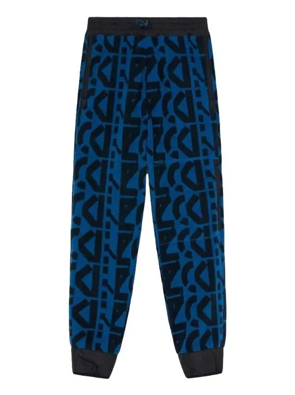 Kenzo Monogram-print Fleece Track Pants - Black